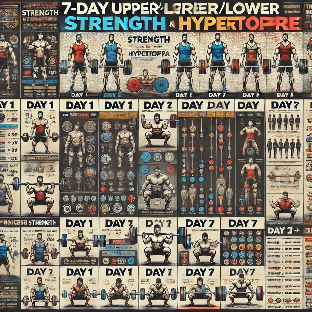 7-Day Upper/Lower Strength & Hypertrophy Program - Barbell Only!